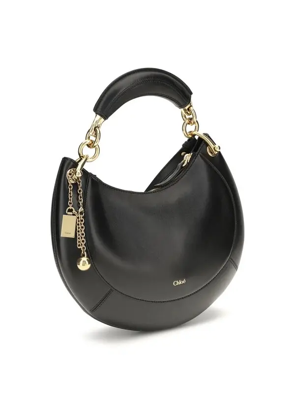 Chloé Marcie Shoulder Bag In Calfskin - Black
