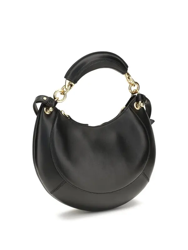 Chloé Marcie Shoulder Bag In Calfskin - Black