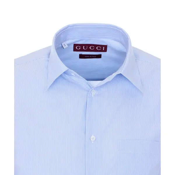 Gucci Striped Shirt With Web Logo