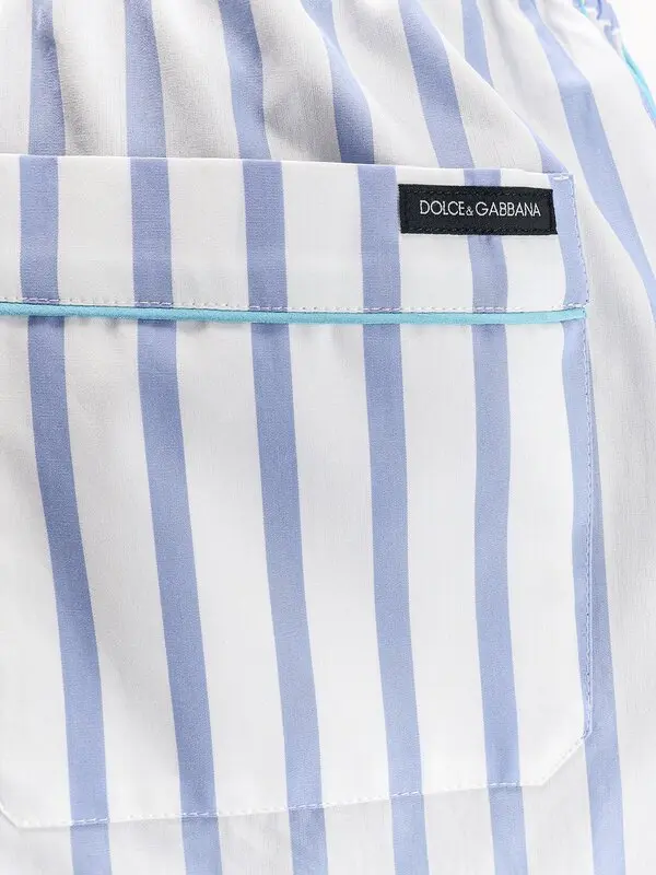 Dolce & Gabbana Striped Cotton And Silk Shorts