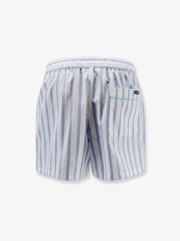 Dolce & Gabbana Striped Cotton And Silk Shorts