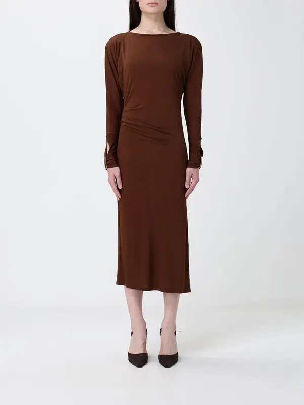 Max Mara Long Sleeve Ruched Dress - Multicolor