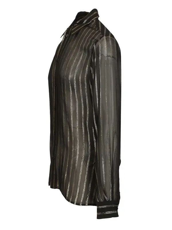 Valentino Garavani Silk And Lurex Chiffon Shirt