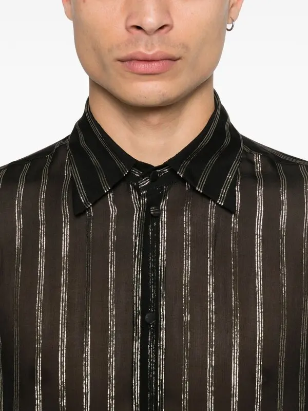 Valentino Garavani Silk And Lurex Chiffon Shirt