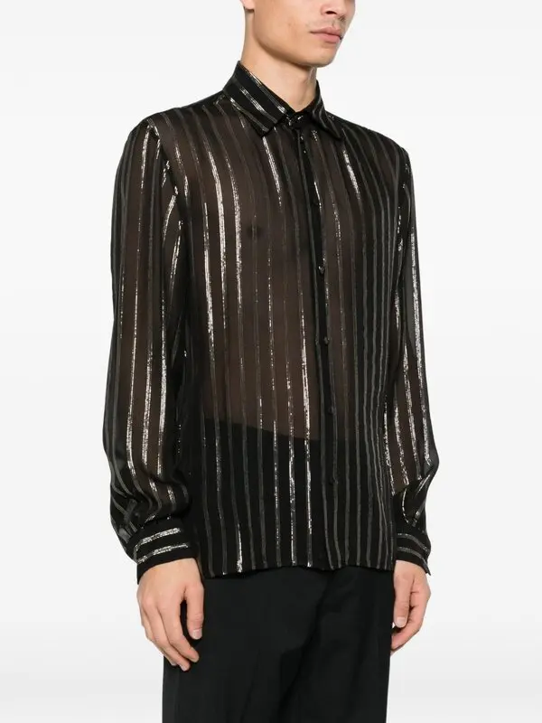 Valentino Garavani Silk And Lurex Chiffon Shirt