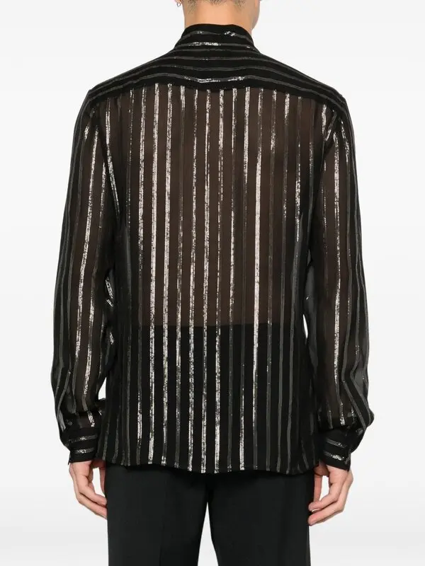 Valentino Garavani Silk And Lurex Chiffon Shirt