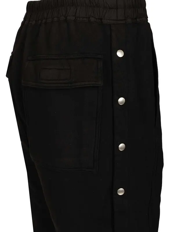 Rick Owens Loose-fit Sweatshirt Shorts With Snap Button Detailing