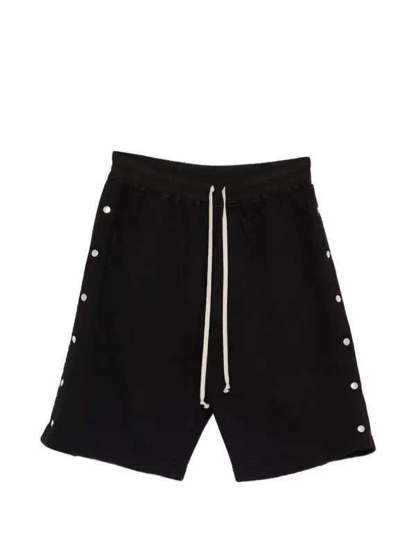Rick Owens Loose-fit Sweatshirt Shorts With Snap Button Detailing