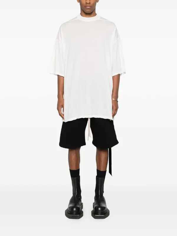 Rick Owens Loose-fit Sweatshirt Shorts With Snap Button Detailing