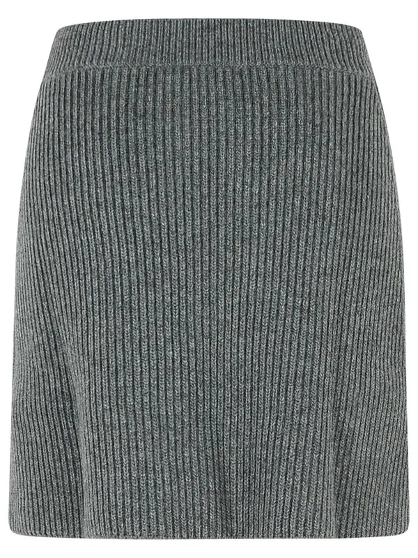 JIL SANDER Ribbed Wool Miniskirt
