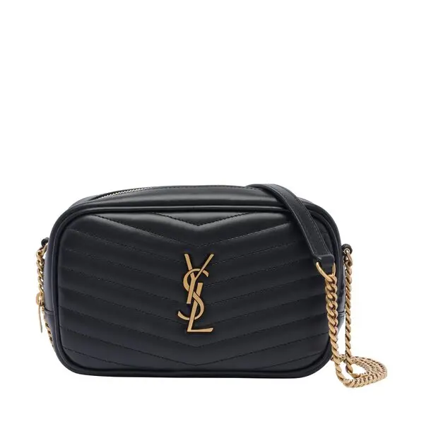 Saint Laurent Mini Lou Monogram Logo Quilted Crossbody Bag