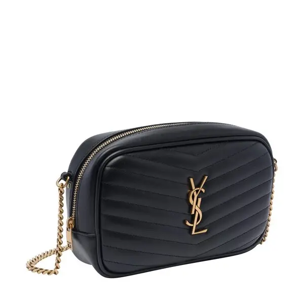 Saint Laurent Mini Lou Monogram Logo Quilted Crossbody Bag