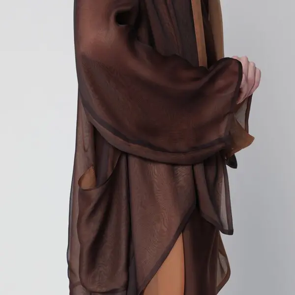 Alberta Ferretti Silk Organza Cape
