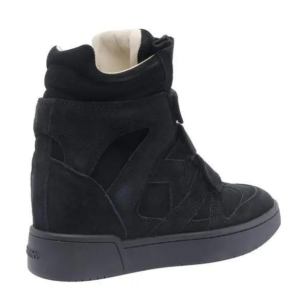Isabel Marant Étoile High-top Suede Sneakers With Concealed Wedge - Black