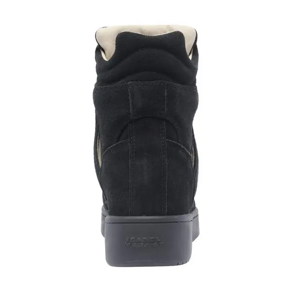 Isabel Marant Étoile High-top Suede Sneakers With Concealed Wedge - Black