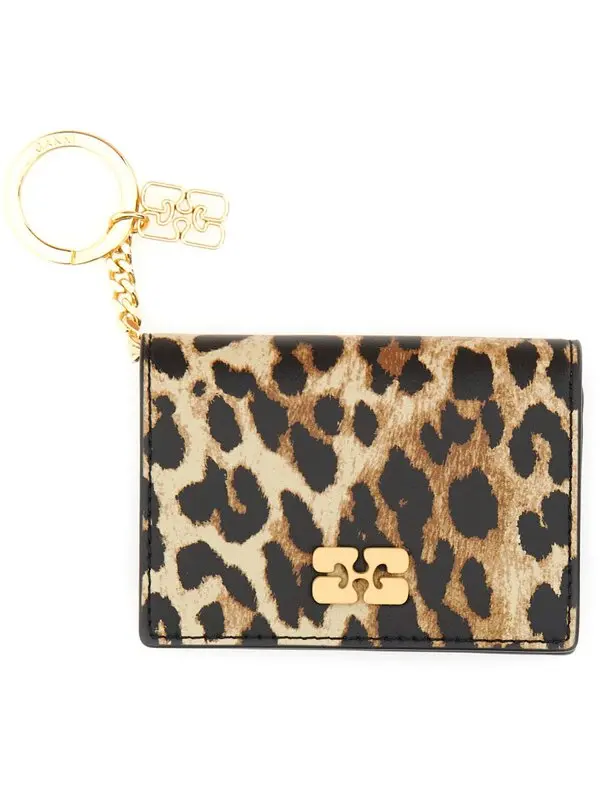 GANNI Bou Card Holder With Animal Motif - Multicolor