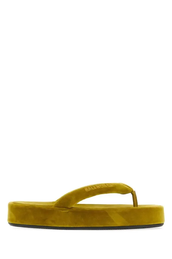 Balenciaga Thong Slippers - Yellow