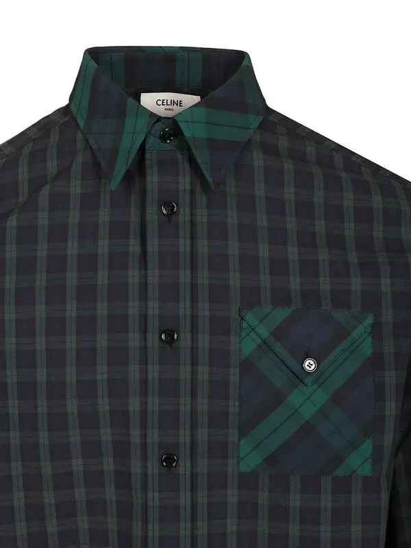 Celine Checked Cotton Shirt