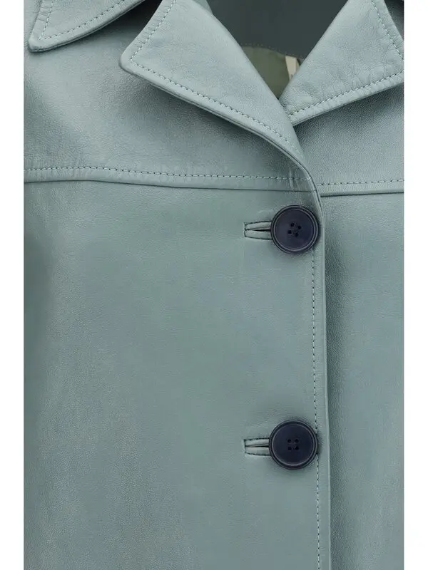 Chloé Long Lambskin Leather Jacket