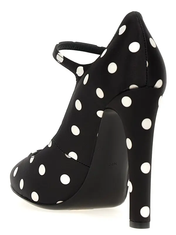 Dolce & Gabbana Mary Jane Sharon Polka Dot Satin Pumps