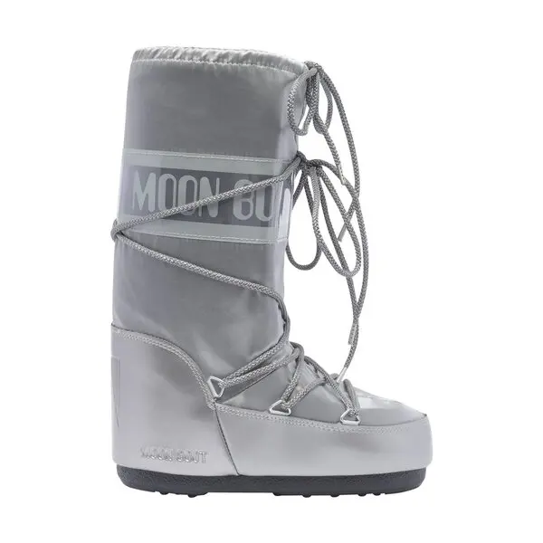 Moon Boot Icon Glance Knee-high Lace-up Boots - Silver