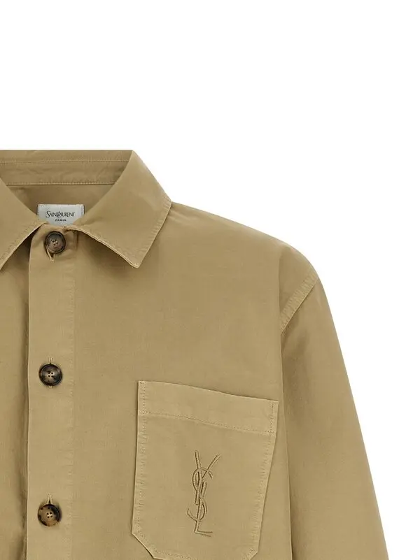 Saint Laurent Cassandre' Overshirt - Cream