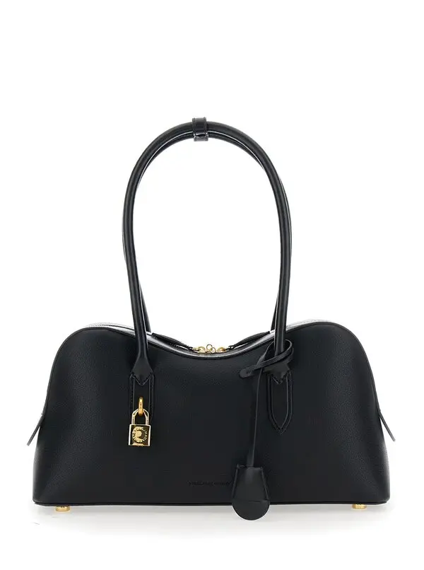 Stella McCartney Ryder Logo Padlock Top Handle Handbag - Black
