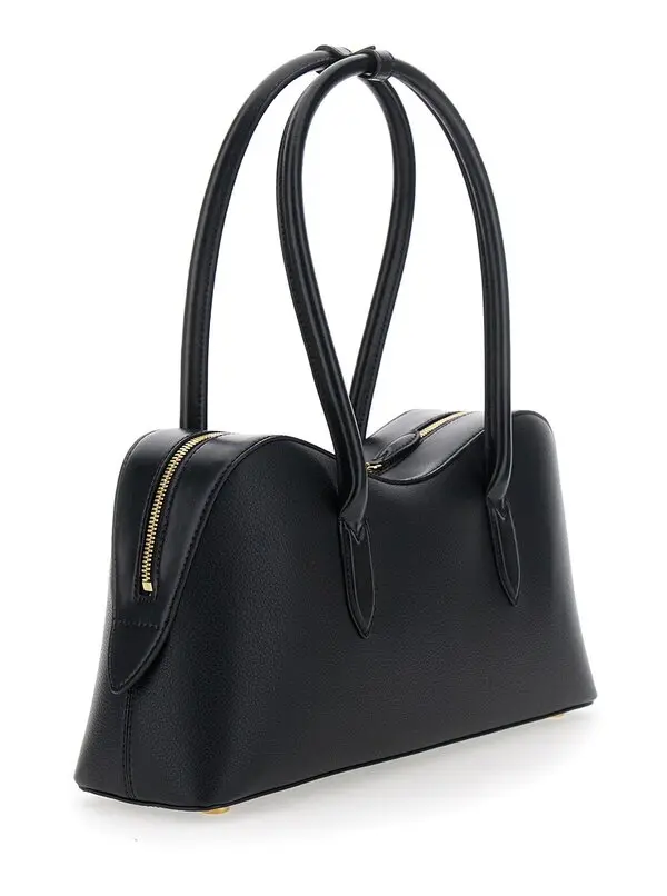 Stella McCartney Ryder Logo Padlock Top Handle Handbag - Black