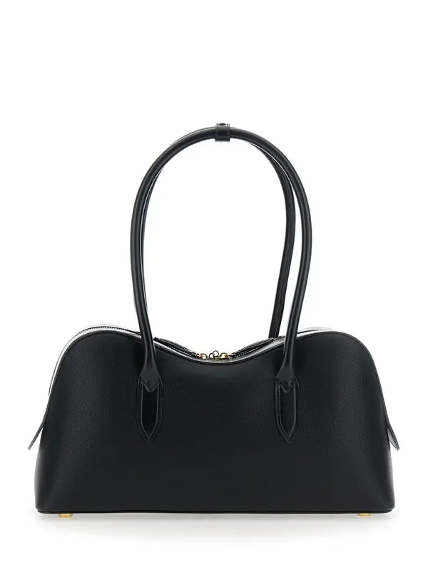Stella McCartney Ryder Logo Padlock Top Handle Handbag - Black