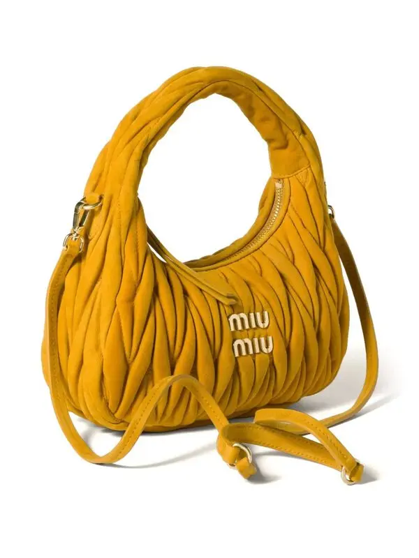 Miu Miu Small Wander Matelassé Suede Bag - Multicolor