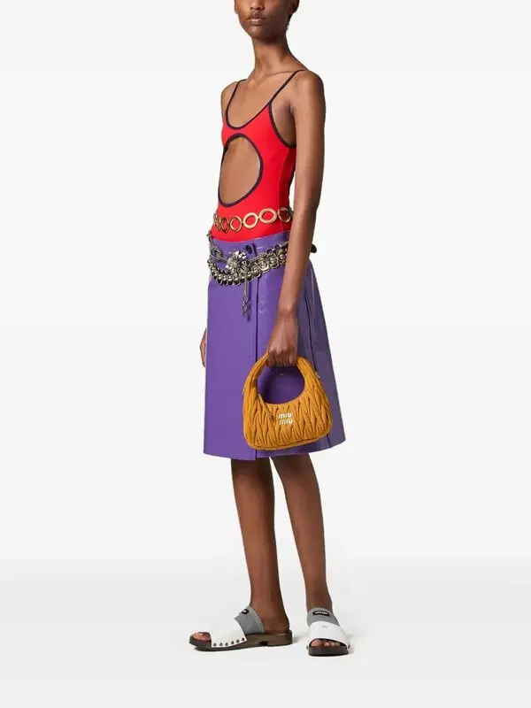 Miu Miu Small Wander Matelassé Suede Bag - Multicolor