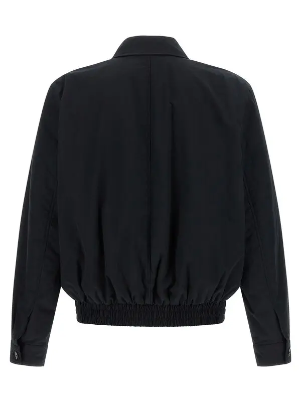 Saint Laurent Cassandre Embroidered Cotton Silk Jacket - Black