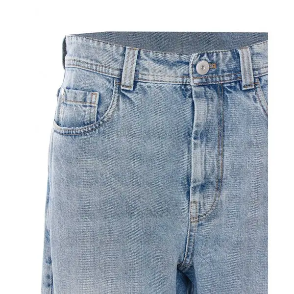 Brunello Cucinelli Baggy Tapered Fit Denim Trousers - Blue