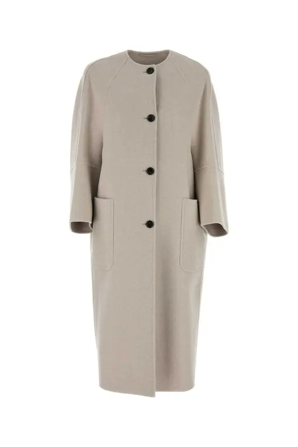 Max Mara Sand Cashmere Coat - Brown