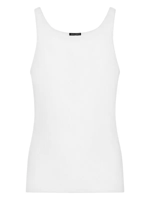 Dolce & Gabbana Logo-patch Cotton Tank Top
