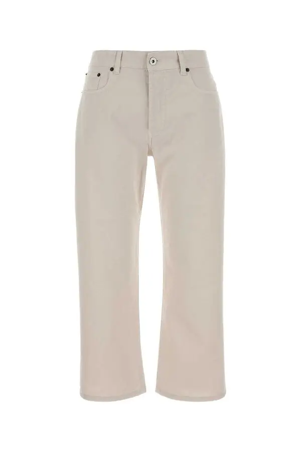 Miu Miu Ivory Cotton Pants - White