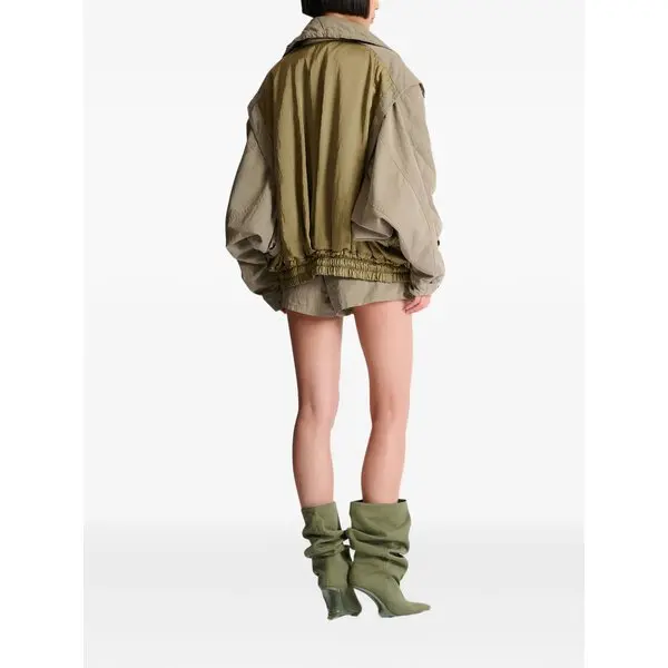 Balmain Quilted Bomber Jacket With Stand Collar
