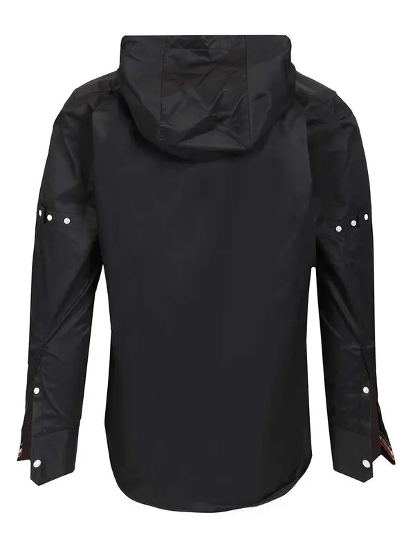 Thom Browne Nylon Hooded Shirt - Blue