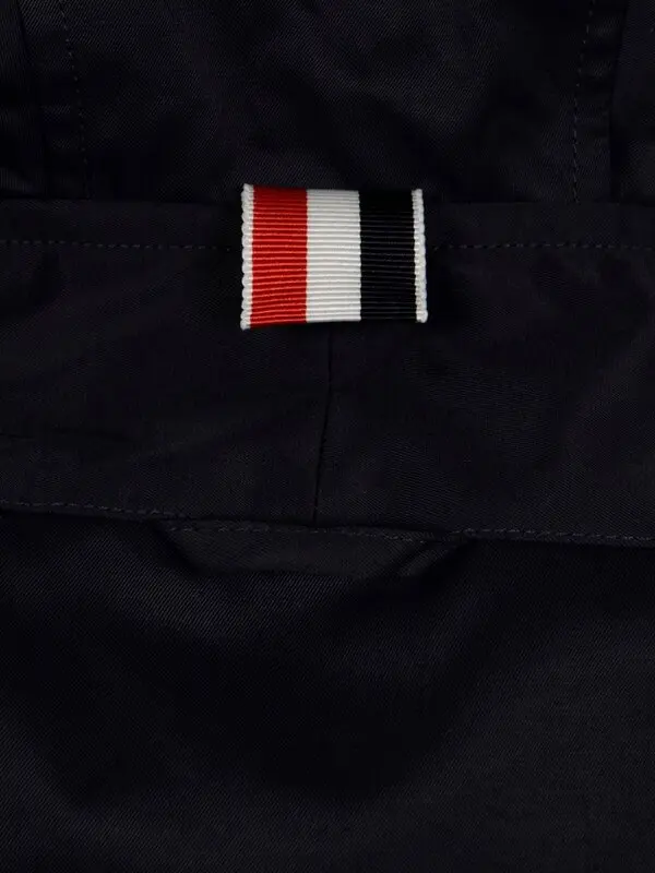 Thom Browne Nylon Hooded Shirt - Blue