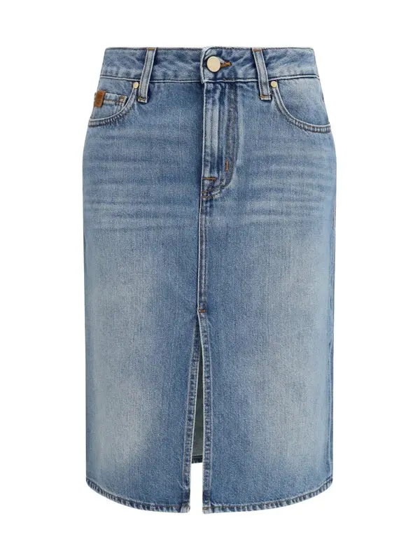 Jacob Cohen Denim Midi Skirt - Blue