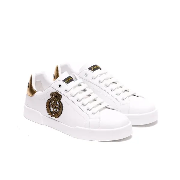 Dolce & Gabbana Portofino Sneakers With Corona Patch