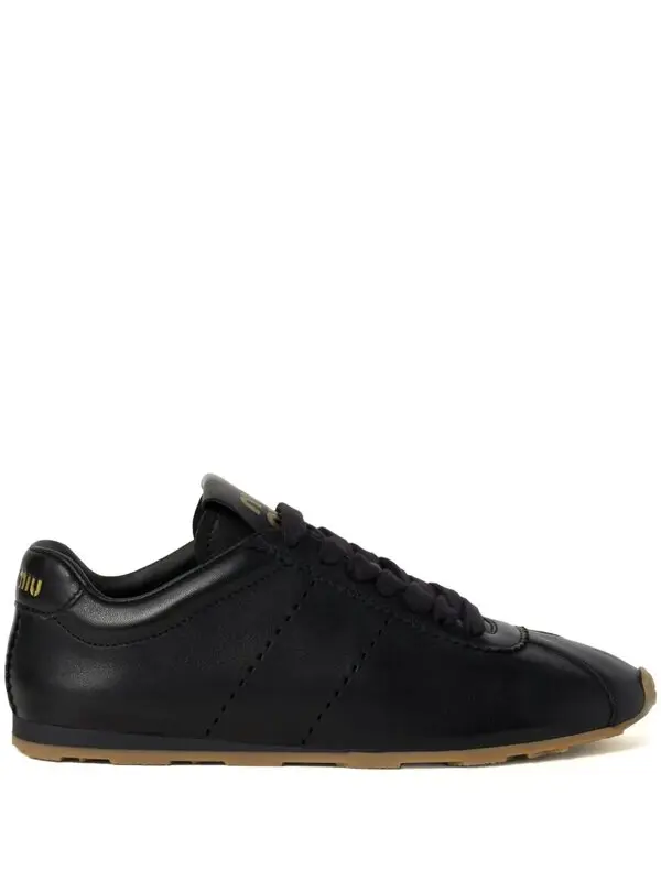 Miu Miu Lamb Skin Sneakers - Black
