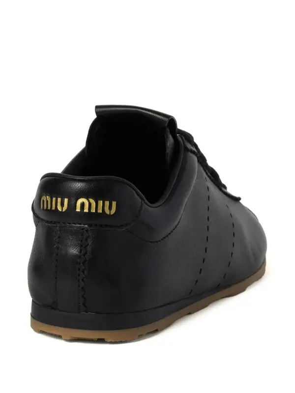 Miu Miu Lamb Skin Sneakers - Black