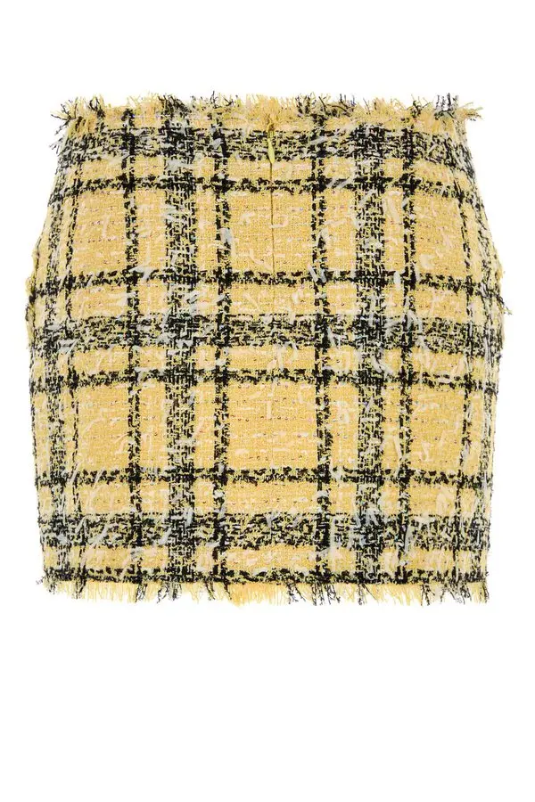 Balmain Embroidered Tweed Mini Skirt - Multicolor