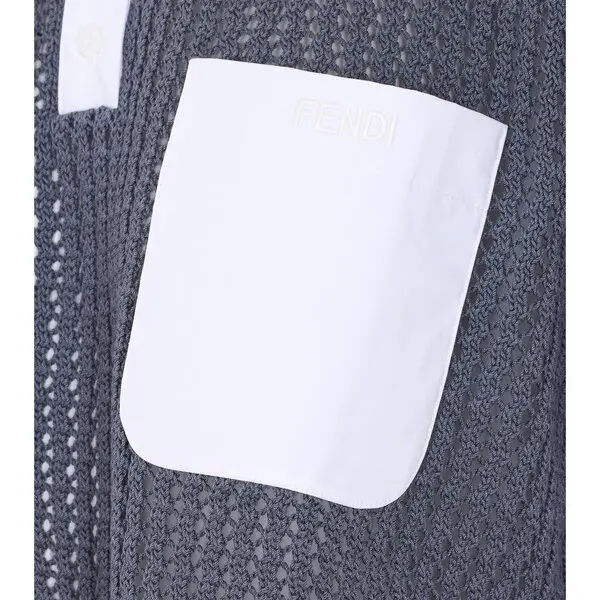 Fendi Military Mesh Polo