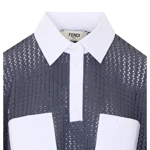 Fendi Military Mesh Polo