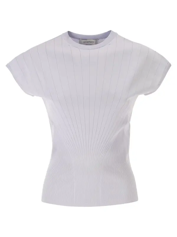 Sportmax Ribbed Viscose Jumper - Blue