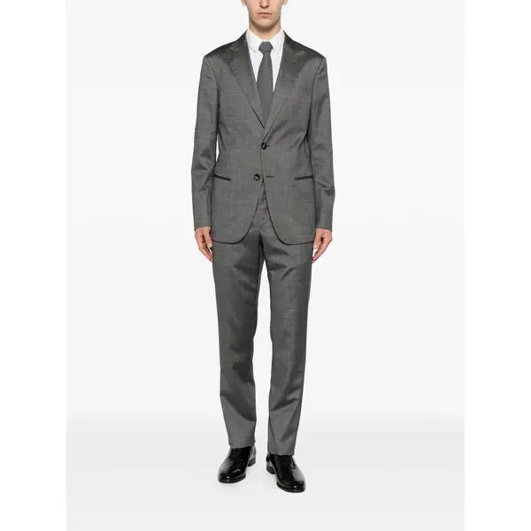 Giorgio Armani Grey Suits Single Breasted Suits