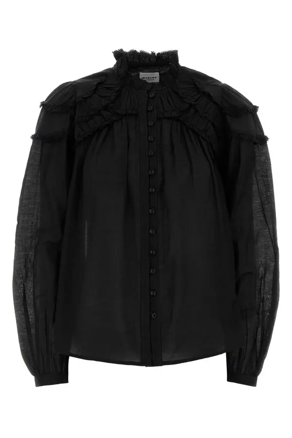Isabel Marant Étoile Embroidered Cotton Blend Shirt