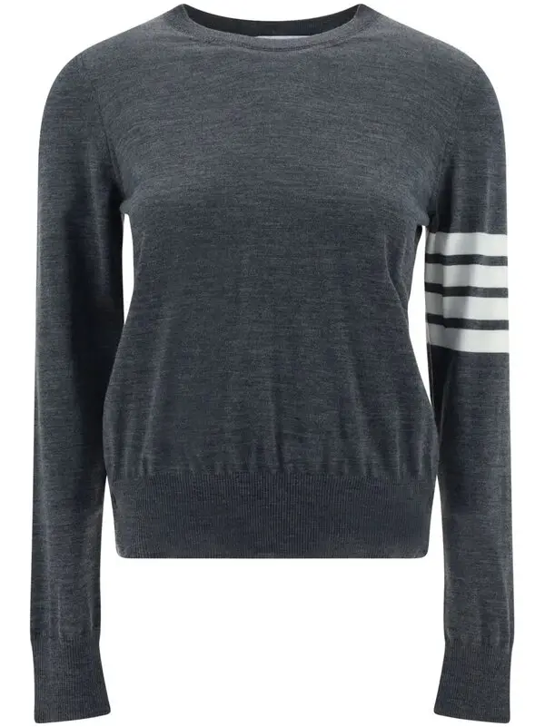 Thom Browne Relaxed Pullover In Merino Wool - Gray